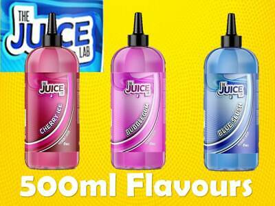 The Juice Lab 500ML Premium E Liquid 60VG/40PG Vape Juice