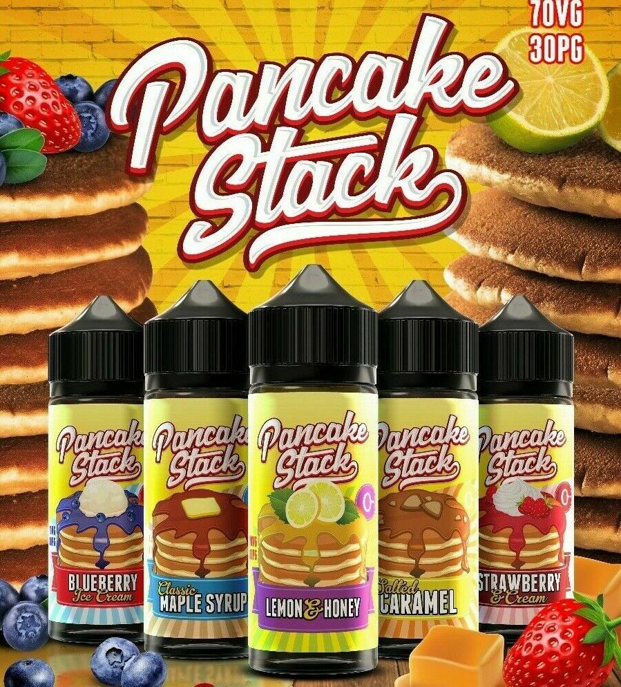 PANCAKE STACK 100ML E Liquid 70VG/30PG Vape 0MG Juice Shortfill Sub Ohm